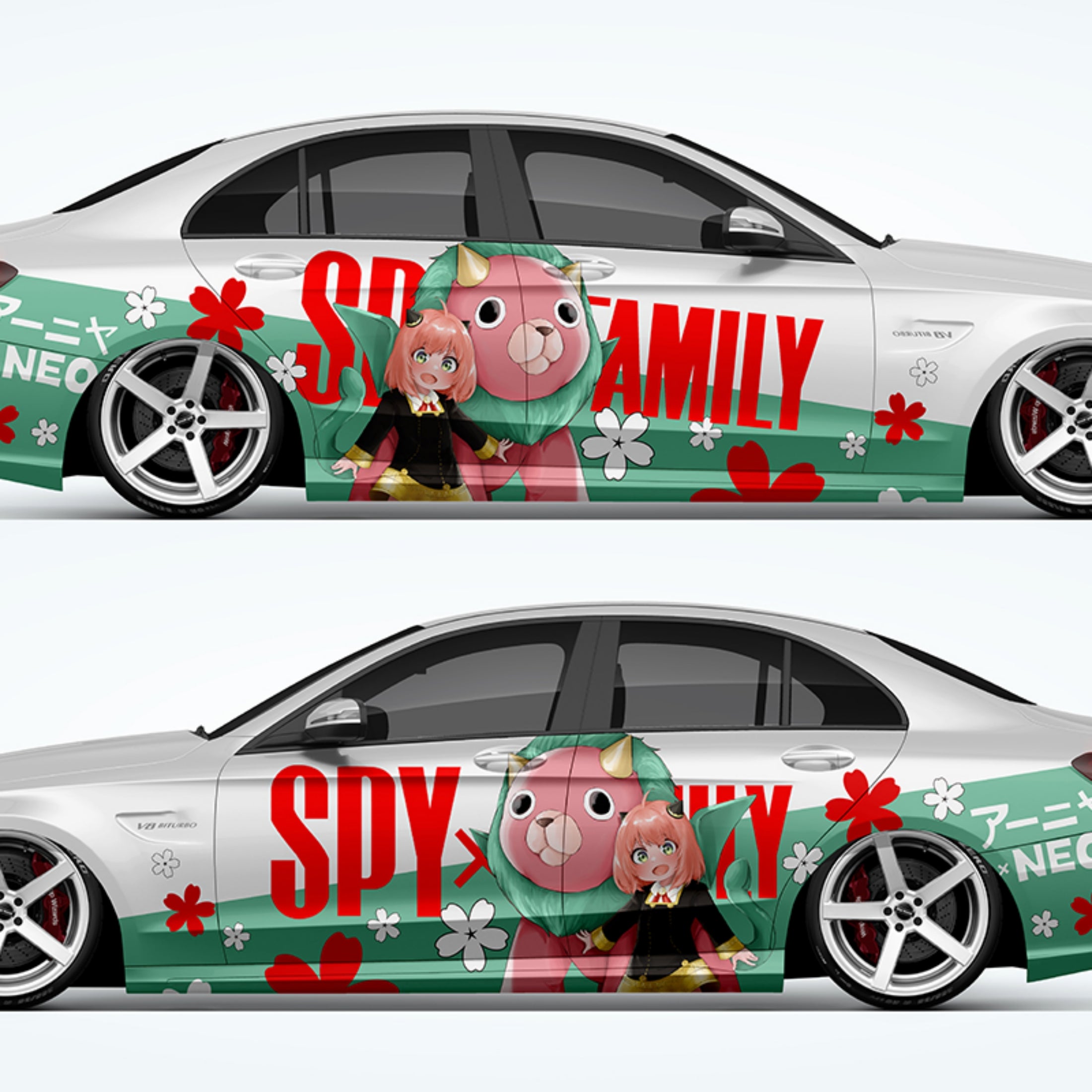 Anime ITASHA Spy X Family Anya Car Wrap Door Side Stickers Decals Fit ...