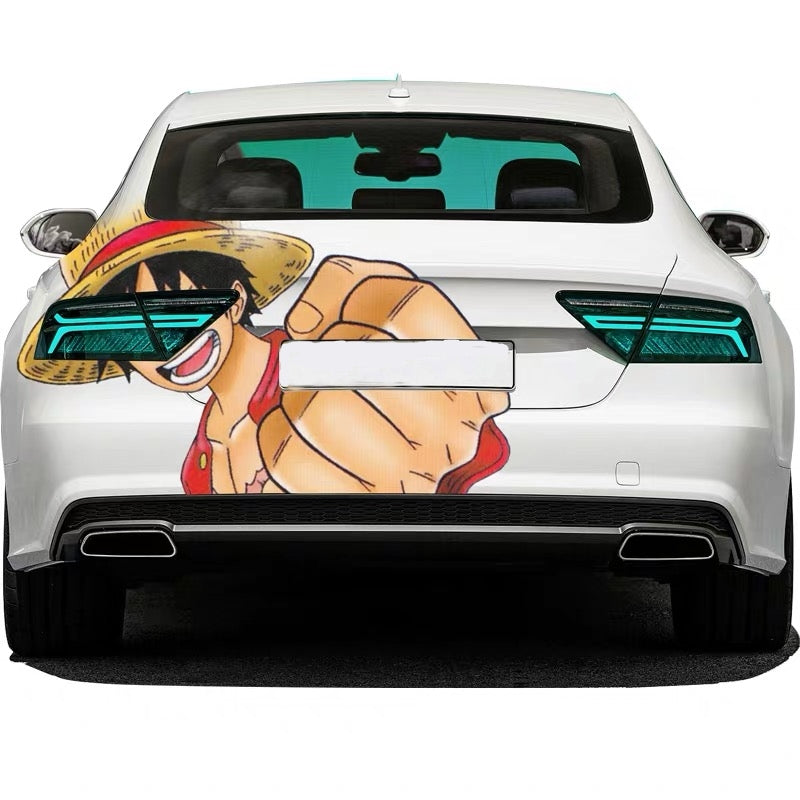 Anime ONE PIECE Luffy Car Tail Wrap Fit With Any Cars Vinyl graphics c ...